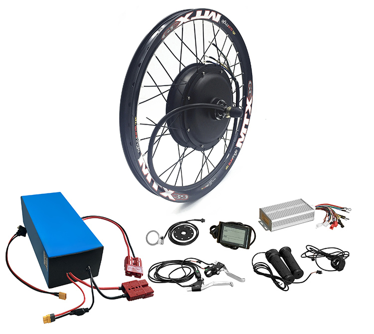 72V 5000W Electric Bike Motor Kit with 29Ah Lithium Battery